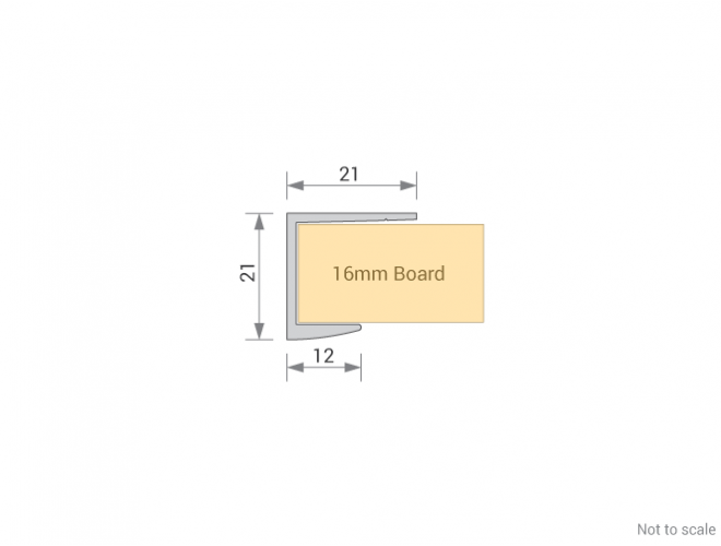 Pan-L-Trim 16mm - GA PLT1603 - End Stop