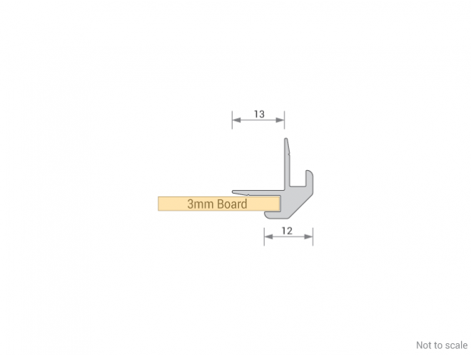 Panel-Trim 3mm - GA W02-External Corner for Perfect Finishes