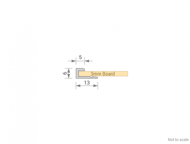 Panel-Trim 3mm End Stop | Aluminium Board & Wallboard Trims